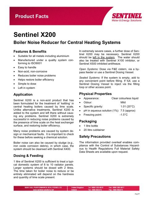 Sentinel X200 - Plumb Traders