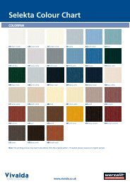 Trespa Virtuon Colour Chart - Vivalda