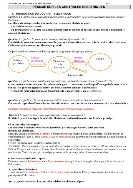 PDF quelle conversion réalise une centrale électrique PDF Télécharger ...