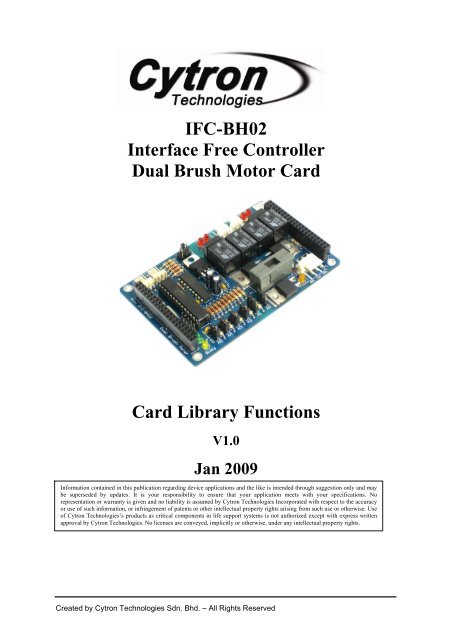 Library Functions - Cytron Technologies