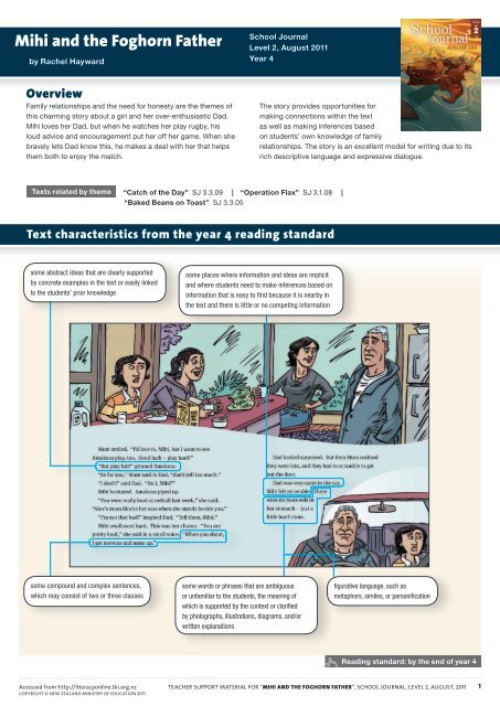 L2 August 2011 â Mihi and the Foghorn Father - Literacy Online