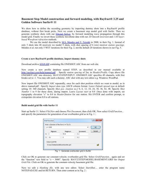 Tutorial showing how to build a "basement step" - Rayfract Seismic ...