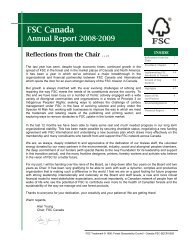 FSC Chain of Custody Certification - Forest Stewardship Council of ...