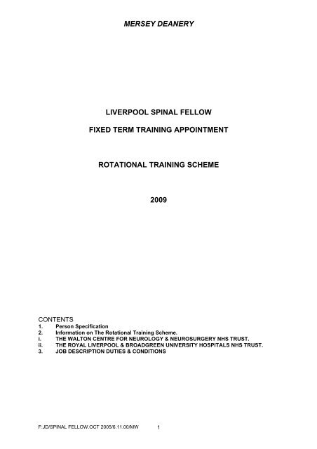 nhs executive north west (mersey deanery) - Wirral University ...