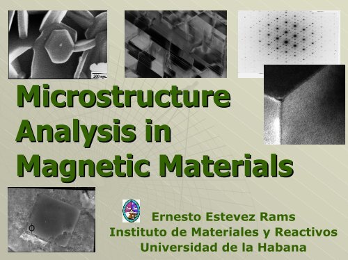 Microstructure Analysis in Magnetic Materials