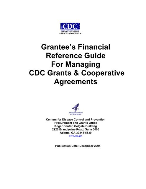 Grantee's Financial Reference Guide for Managing CDC Grant