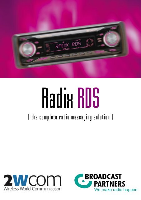 C02 / C04 RDS Encoder + Radix RDS Software - 2wcom