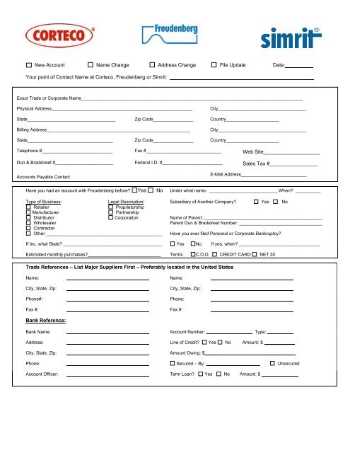 Customer Solvency Verification Form - Transtec