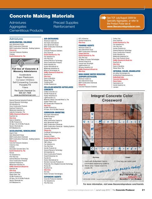 Concrete Making Materials - The Concrete Producer