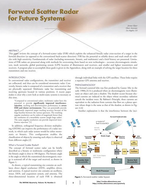 Article: Forward Scatter Radar for Future Systems