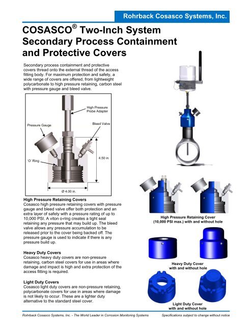 COSASCO Two-Inch System Secondary Process Containment and ...