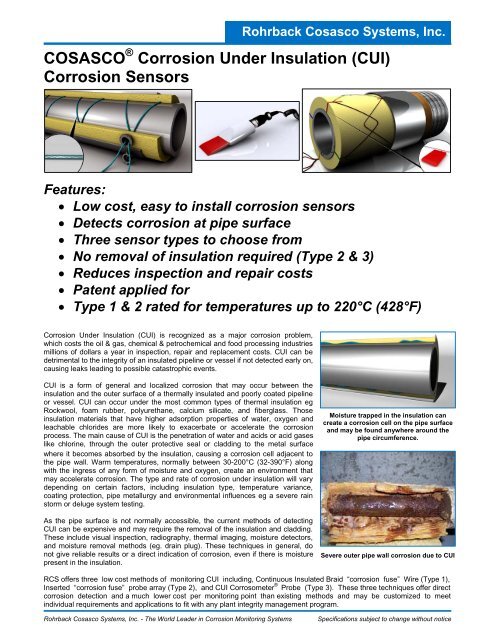 COSASCO Corrosion Under Insulation - Rohrback Cosasco Systems