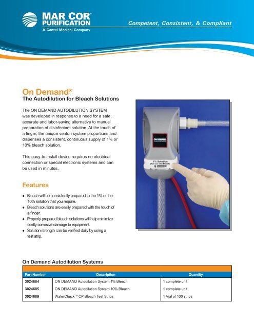 On Demand® - Mar Cor Purification