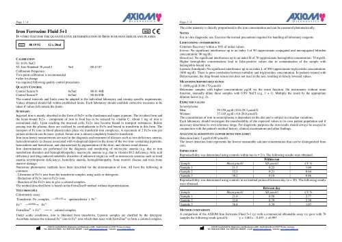Iron Ferrozine Fluid 5+1 - AXIOM Solutions