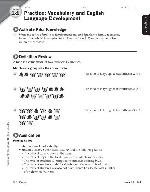 Volume 3 Practice: Vocabulary and English Language Development