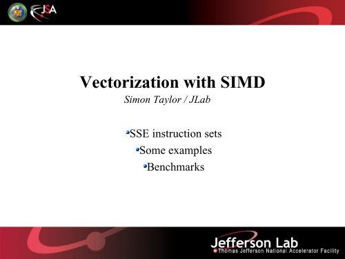 Vectorization With Simd