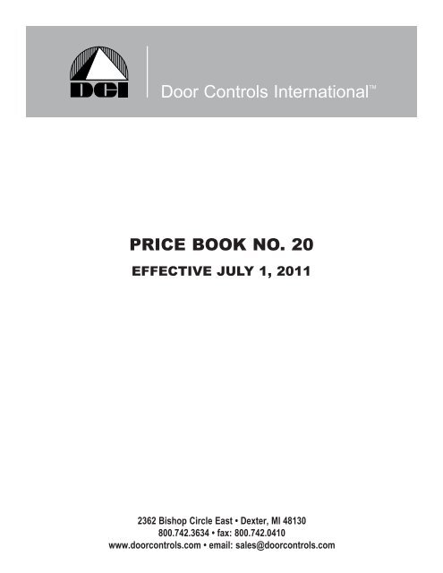 DCI Price List - Access Hardware Supply