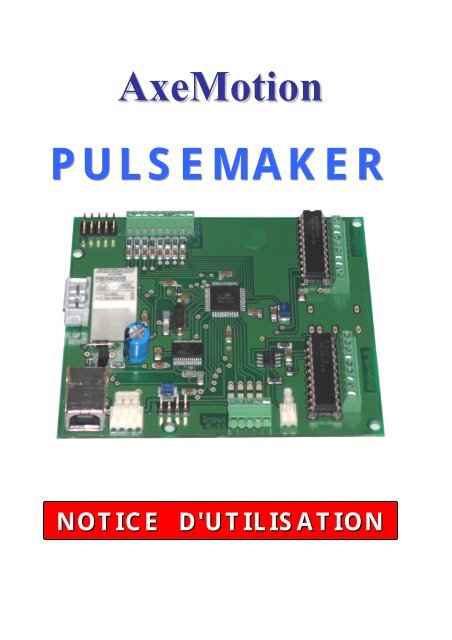 TÃ©lÃ©charger la doc PulseMaker - AxeMotion