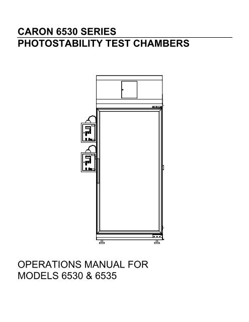 caron 6530 series photostability test chambers - Caron Products