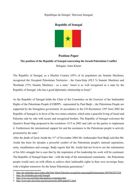Republic of Senegal Position Paper - ViaMUN