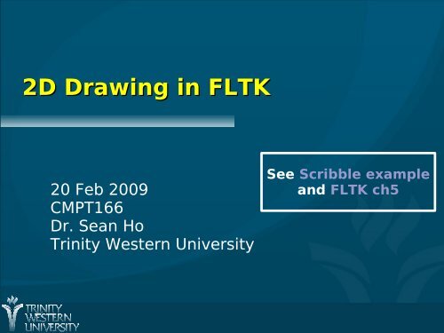 2D Drawing in FLTK