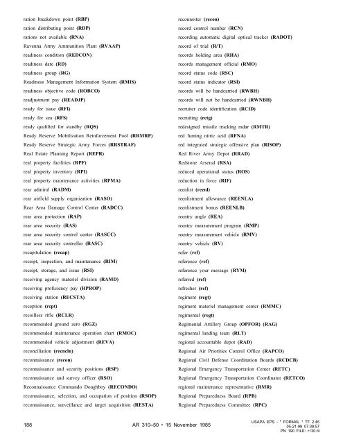 ation breakdown point (RB
