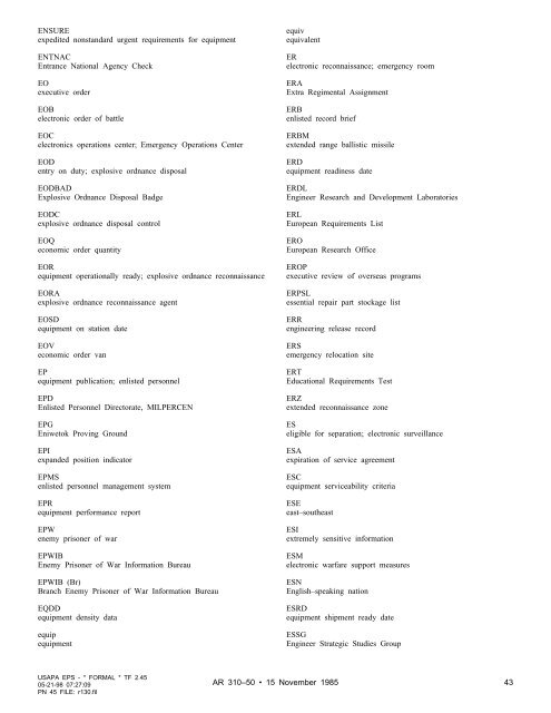 EET Education Equivalency