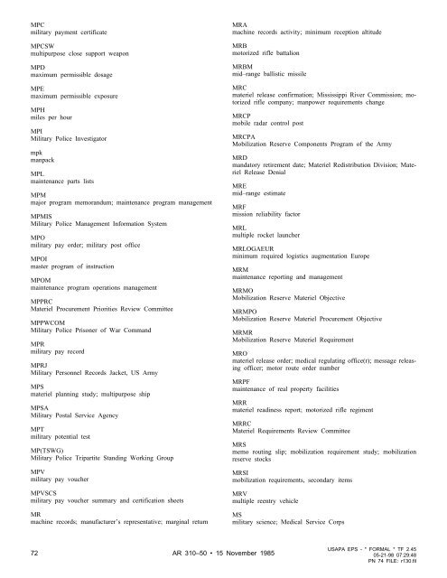 MPC military payment cert