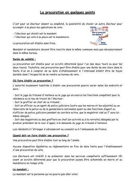 Imprimé procuration DRP Web - France
