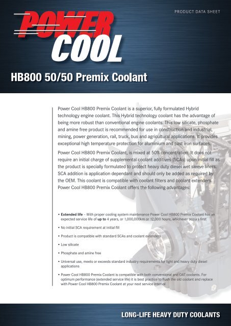PowerCool HB800 - MTU Detroit Diesel Australia