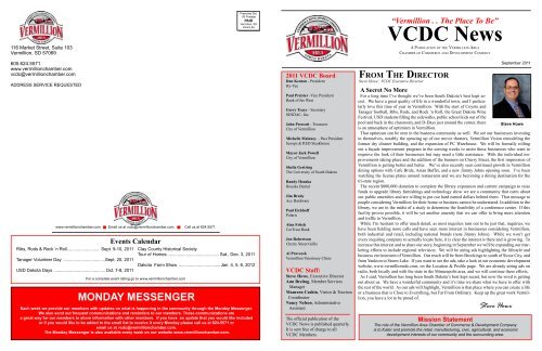 VCDC News - Vermillion Chamber of Commerce