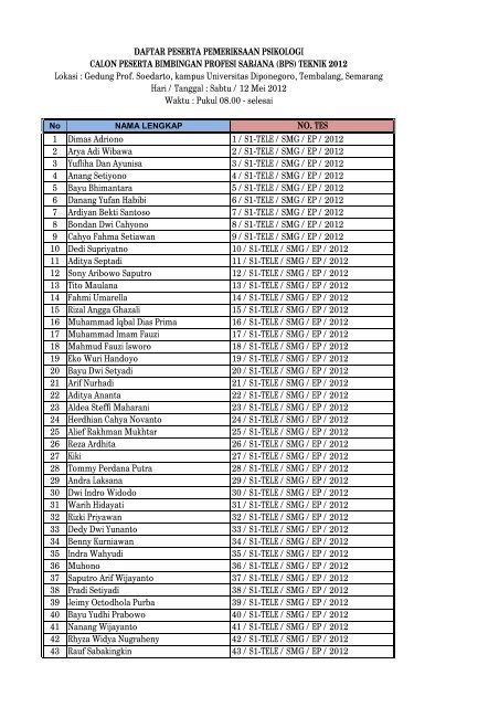 download disini - Fakultas Teknik UNDIP - Universitas Diponegoro