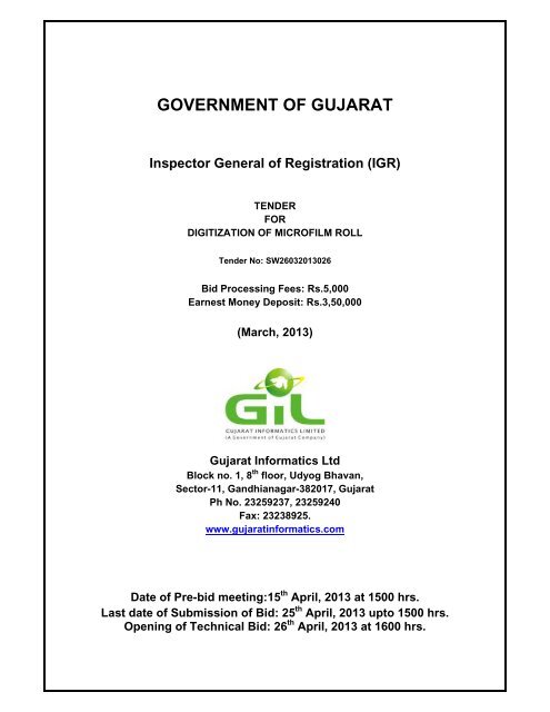 Download bid Document - Gujarat Informatics Limited - Government ...