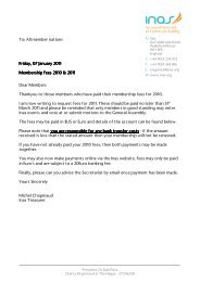 Membership fee request letter - Inas