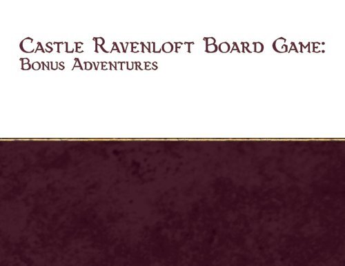Castle Ravenloft Board Game: