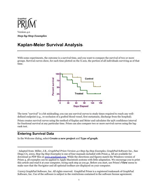 Kaplan-Meier Survival Analysis - GraphPad Software Kaplan-Meier Survival Analysis - GraphPad Software