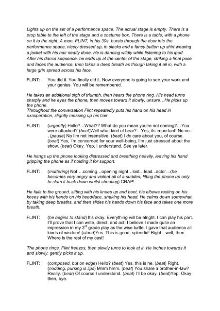 The Script - Comedy Plays