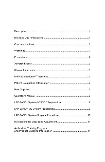 LAP-BAND Adjustable Gastric Banding System – [9.75, 10.0 - Allergan