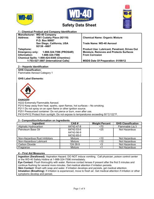 Msds Label