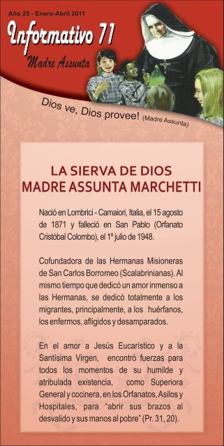 la sierva de dios madre assunta marchetti - Scalabriniane.org