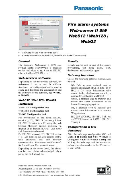 Fire alarm systems - Panasonic