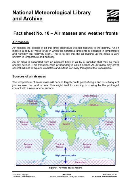 Fact Sheet 10 - Met Office