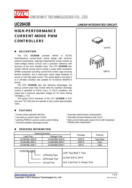 Unisonic Technologies: アイレックス 半導体 – AOYU
