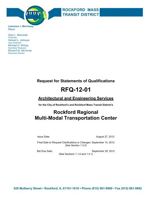 RFQ-12-01 - the City of Rockford
