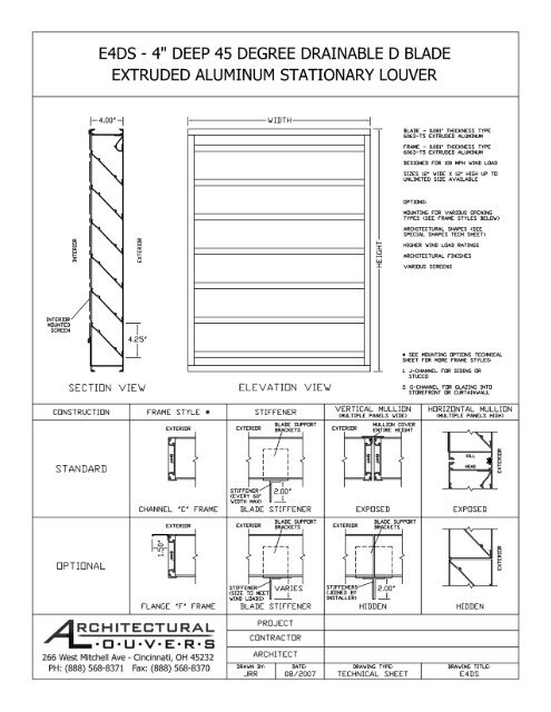 Louver E4DS - Architectural Louvers