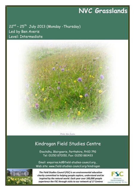 Full Course Details - Field Studies Council