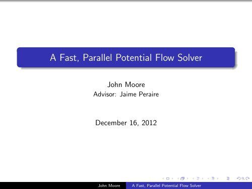 A Fast, Parallel Potential Flow Solver - Applied parallel Computing