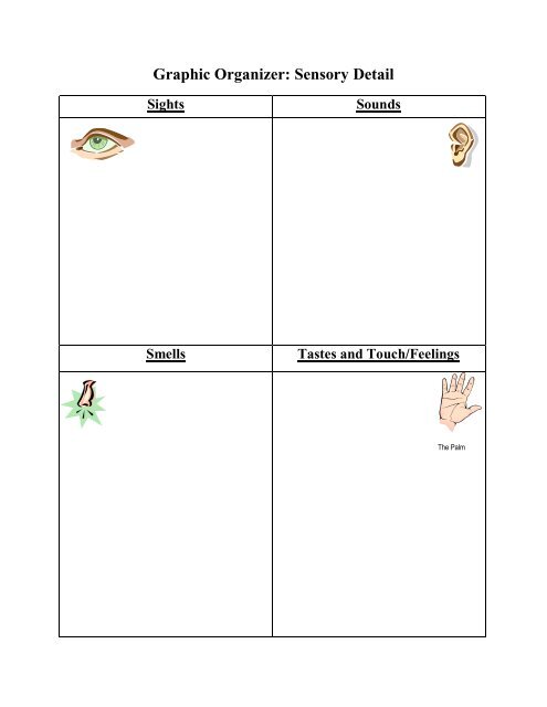 Graphic Organizer: Sensory Detail - ACT-ESL