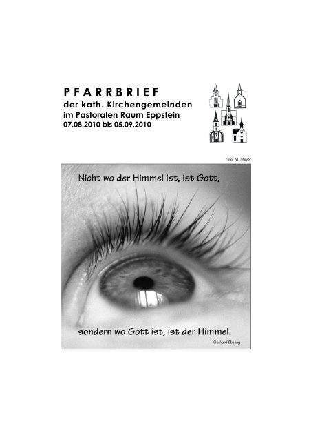 PFARRBRIEF der kath. Kirchengemeinden im Pastoralen Raum ...