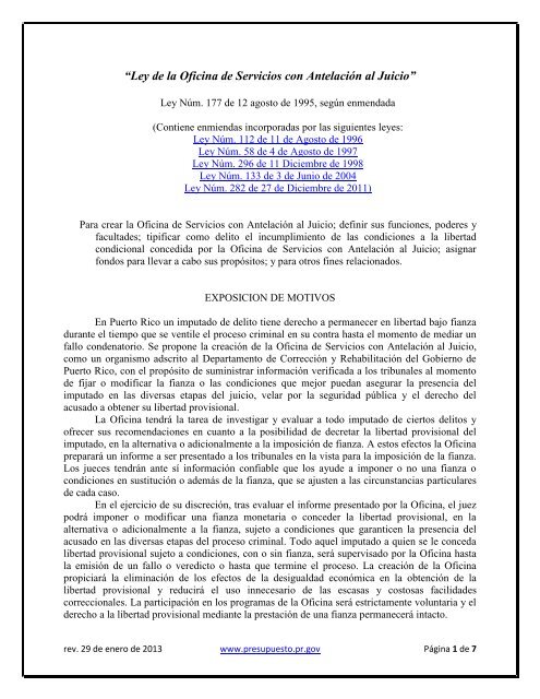 Ley 177-1995 - Portal Gobierno.PR - Gobierno de Puerto Rico